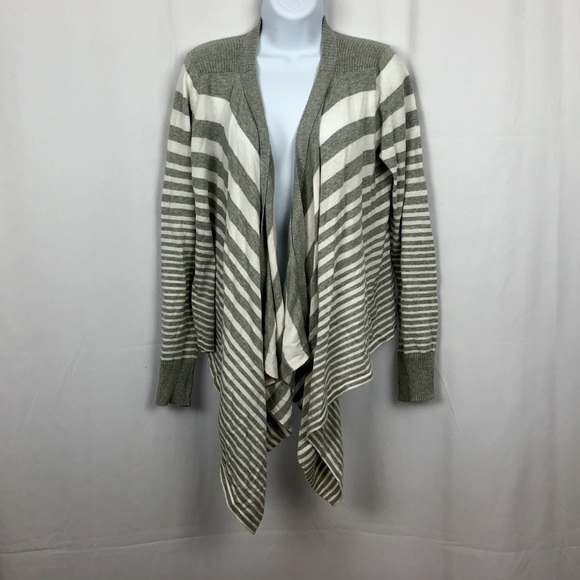 Calvin Klein | Sweaters | Calvin Klein Cotton Striped Open Front ...